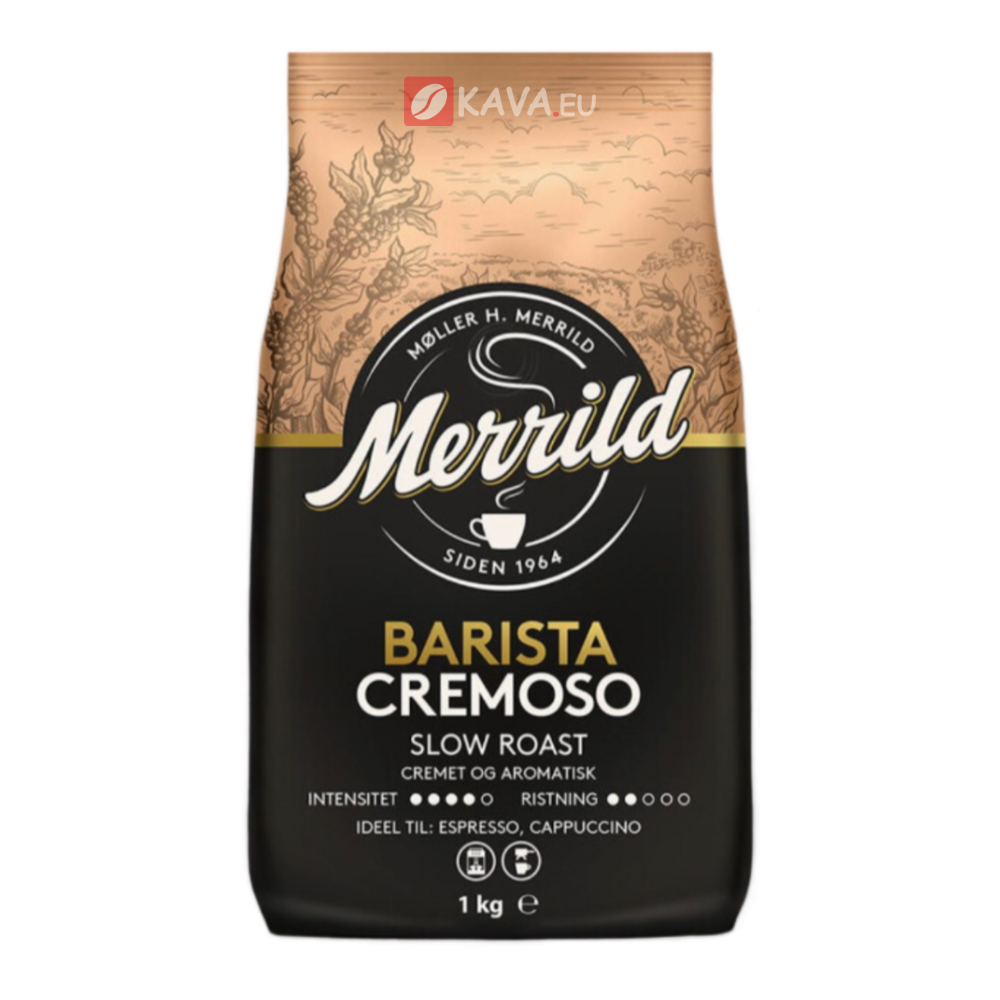 Merrild Barista Cremoso coffee beans 1kg - ☕️KAVA.eu