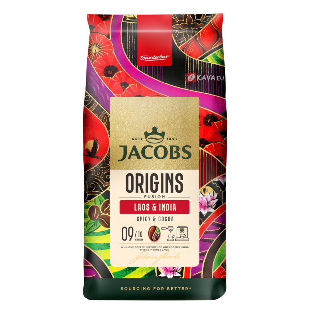Jacobs Origins Laos & India zrnková káva 1kg - KAVA.eu